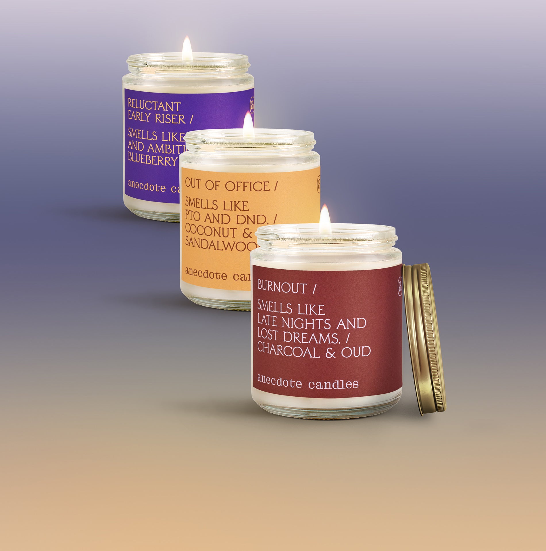 Clocked Out Trio – Anecdote Candles